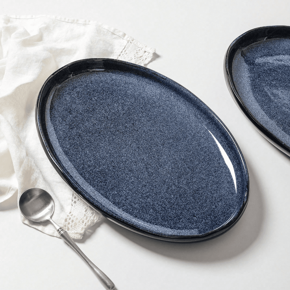 Serving Platter Ceramic Tray Plates Extra Large Oval 14.5 Inch ...