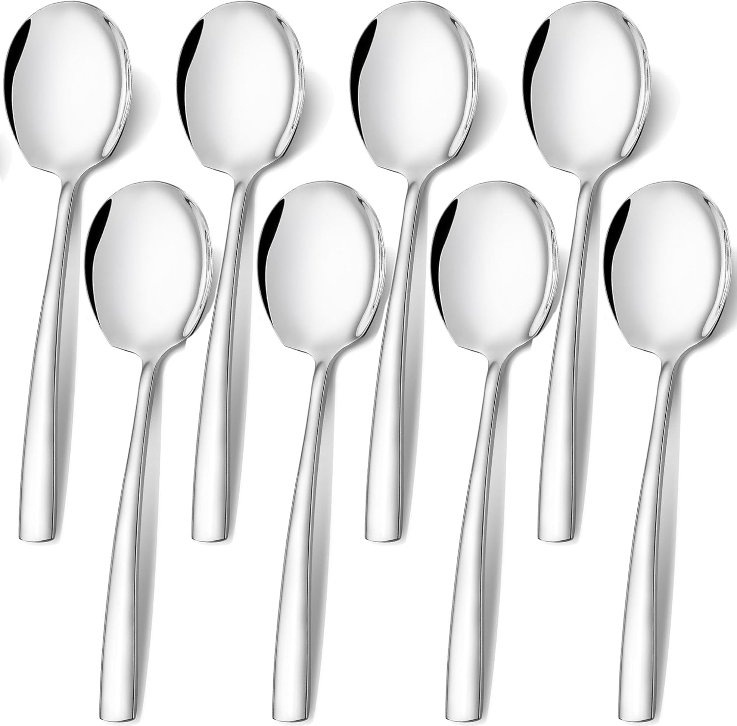 Serving Spoons Set of 8-Pieces Large 9.2-Inch Serving Spoon 18/10 ...