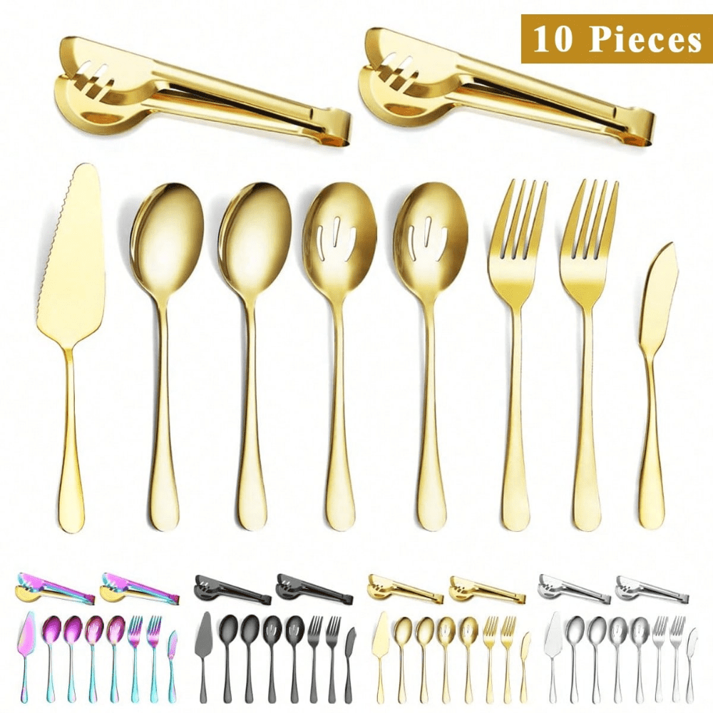 Serving Spoons, Stainless Steel Serving Utensils Include 2 Serving ...