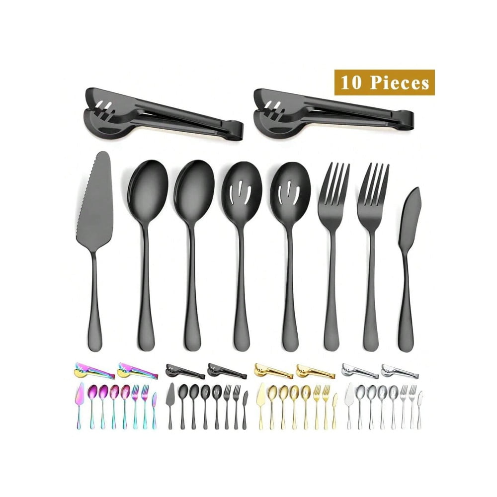 Serving Spoons, Stainless Steel Serving Utensils Include 2 Serving ...