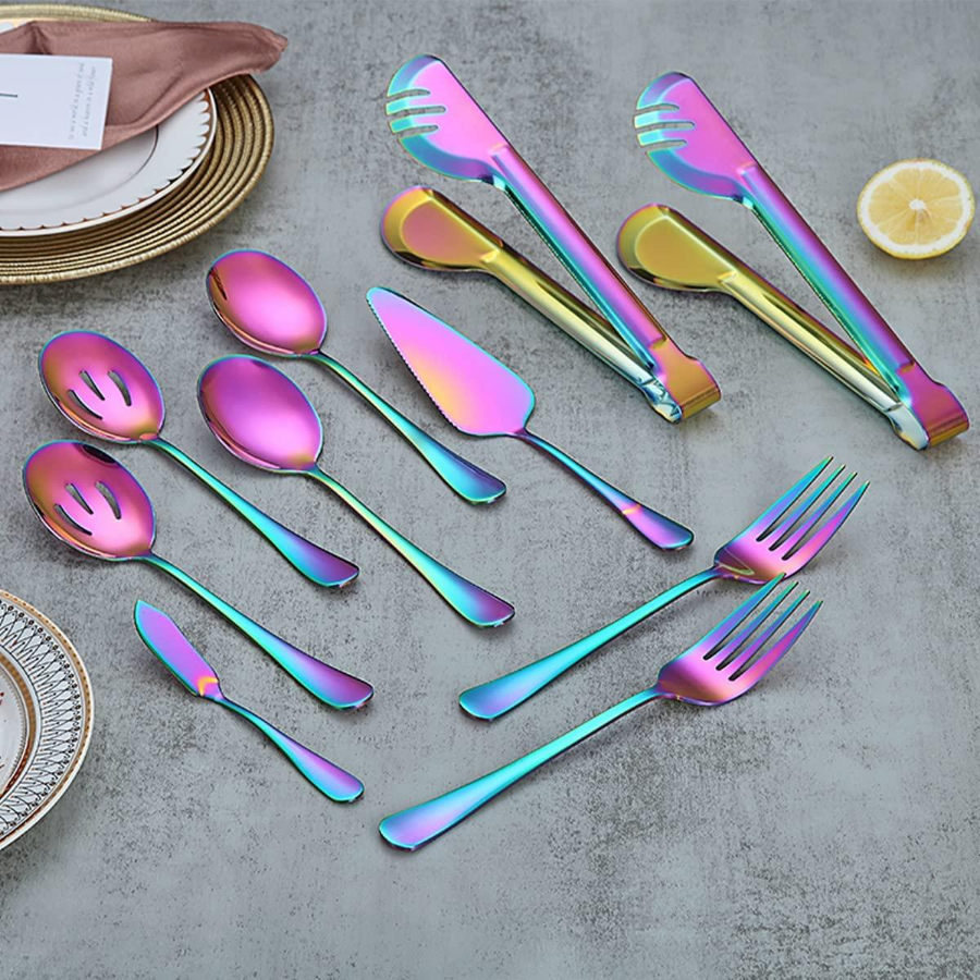 Serving Spoons, Stainless Steel Serving Utensils Include 2 Serving ...