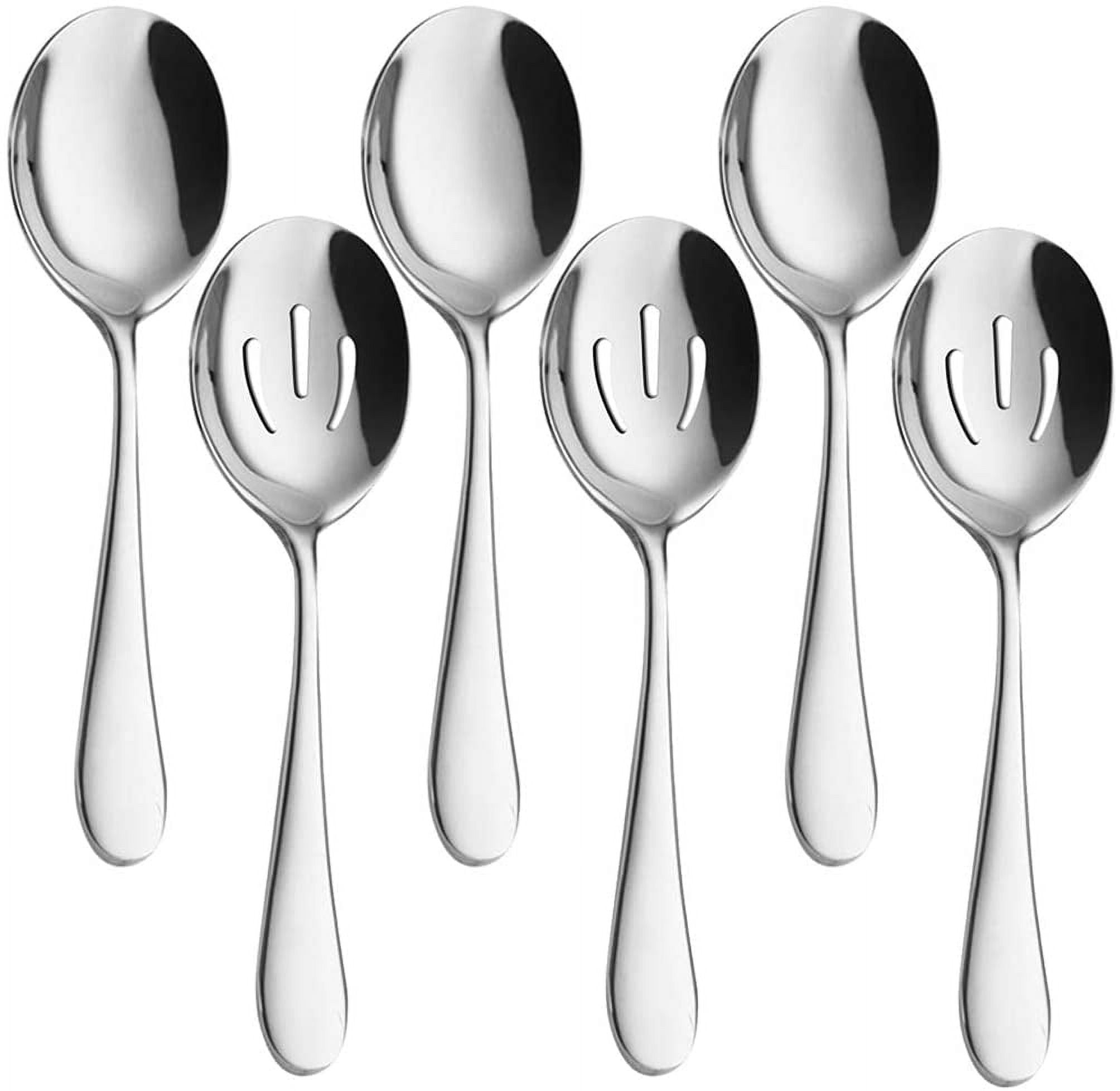 Serving Spoons x 3, Slotted Spoons x 3, 8.7 inches Utility Advanced ...