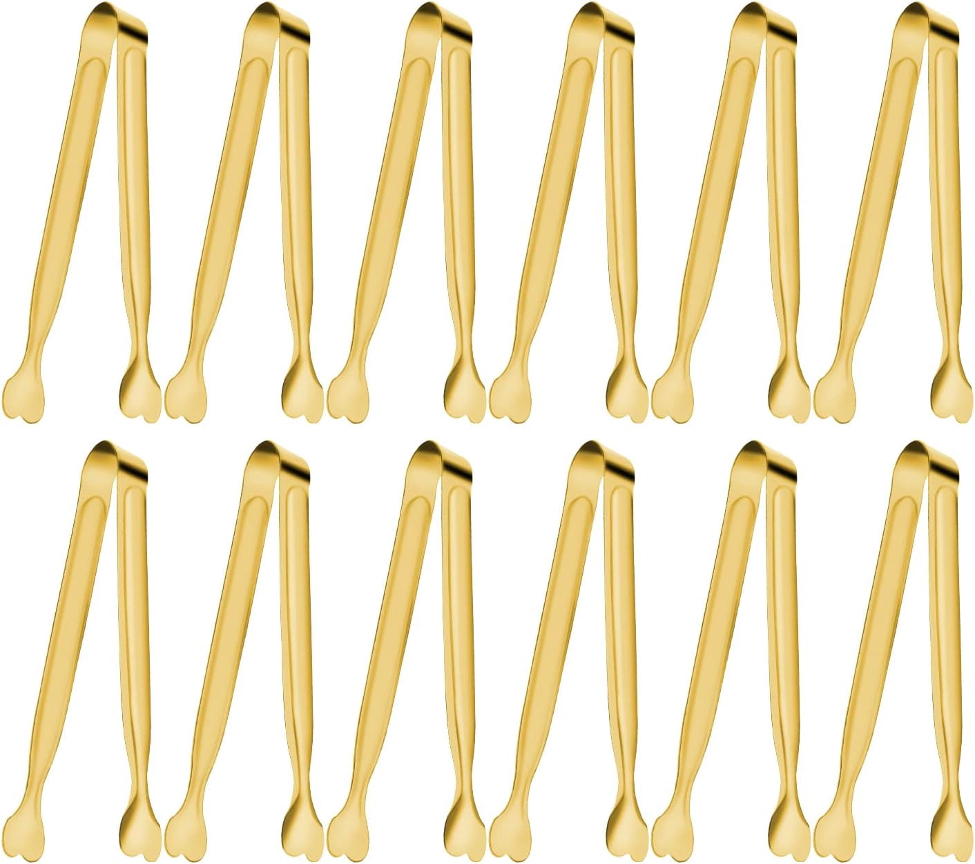 Serving Tongs, 12-Packs Stainless Steel Sugar Tongs, 5.3inch Small ...