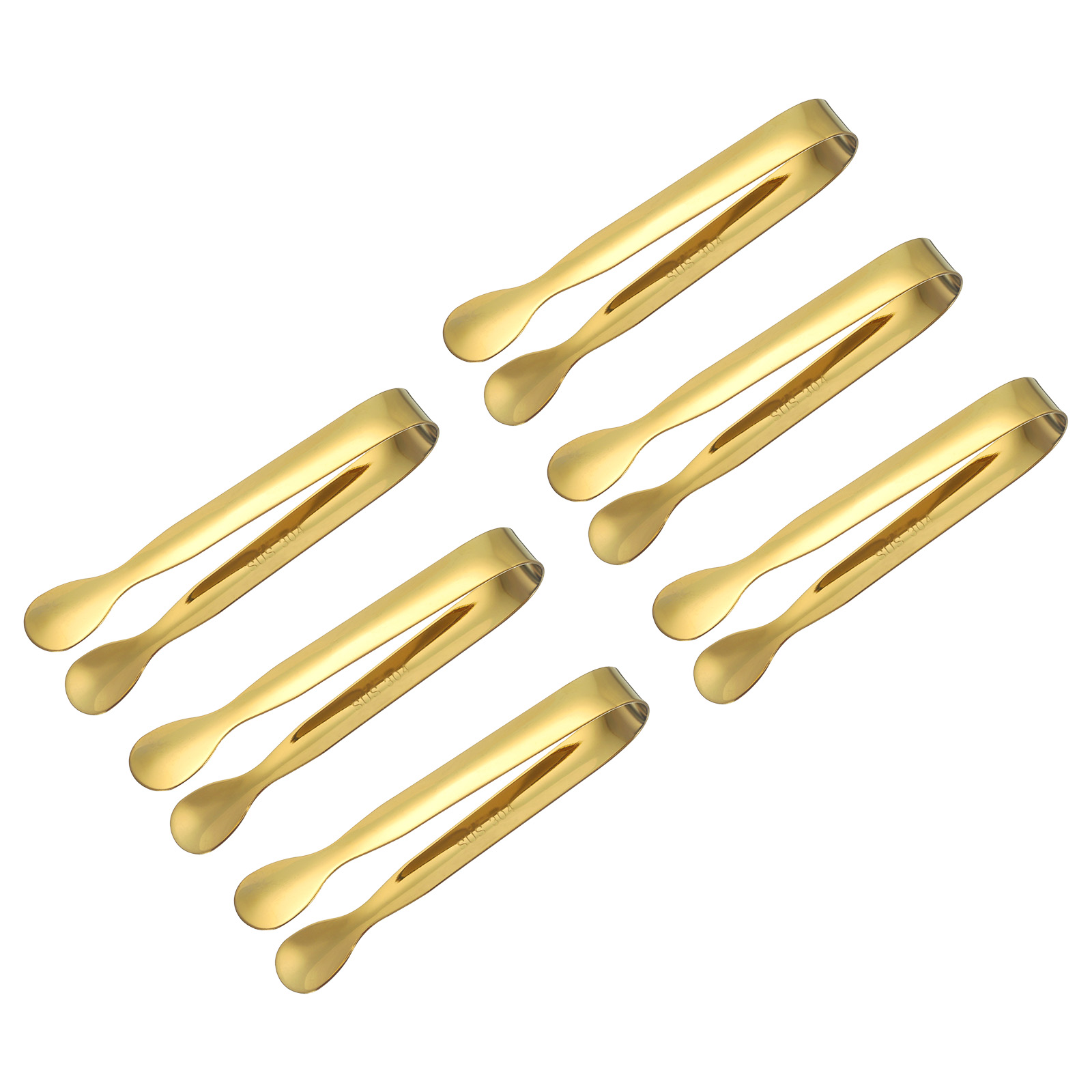 Serving Tongs, 6pack 4.3Inch Stainless Steel Ice Tongs, Tiny Tongs for ...