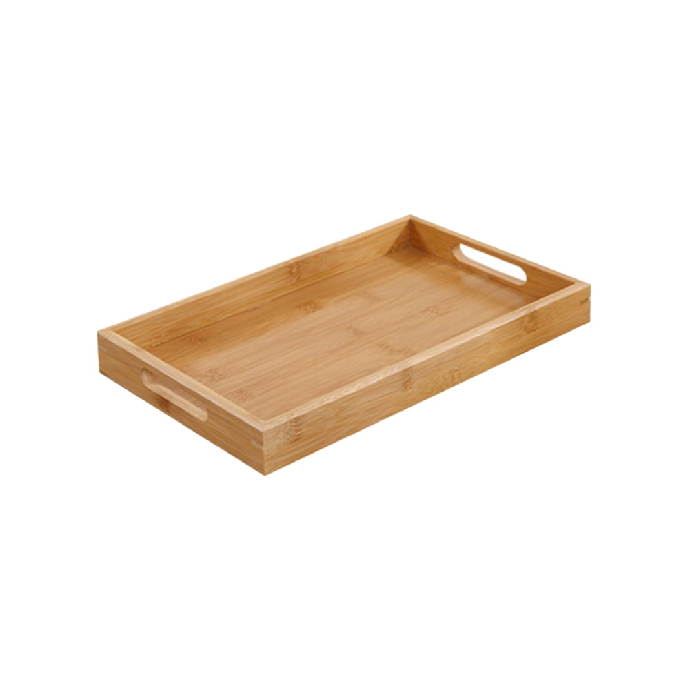 Serving Tray Bamboo Bamboo Serving Trays with Handles Rectangular ...