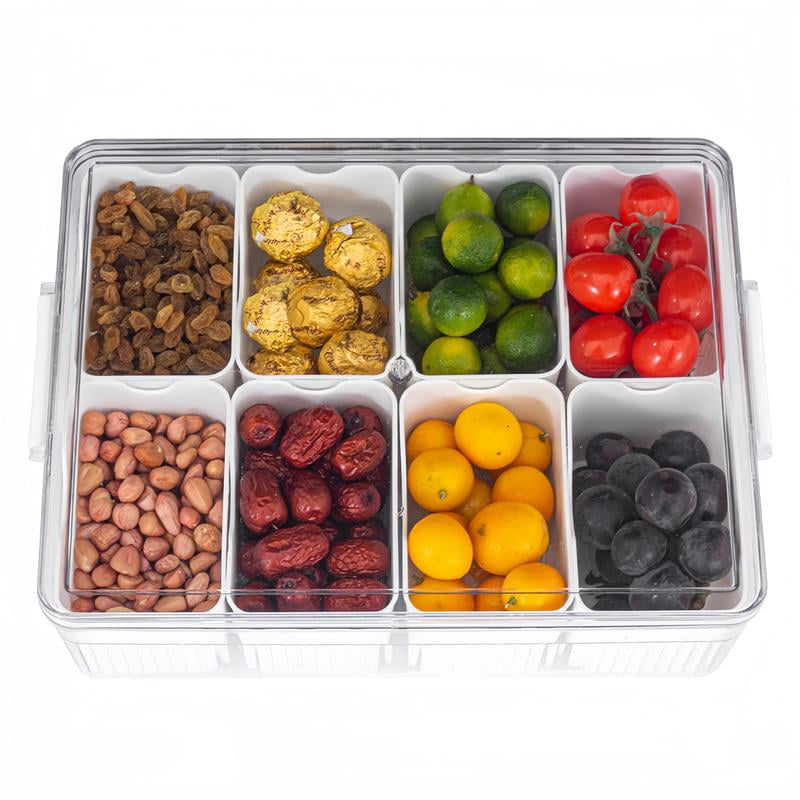 Serving Tray with Lid and Handle--Snackle Box Charcuterie Container for ...