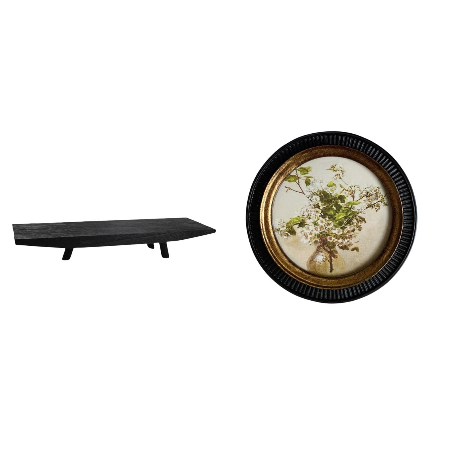 Serving Tray Picture Frame Centerpiece Wooden Resin Set for Living Room ...
