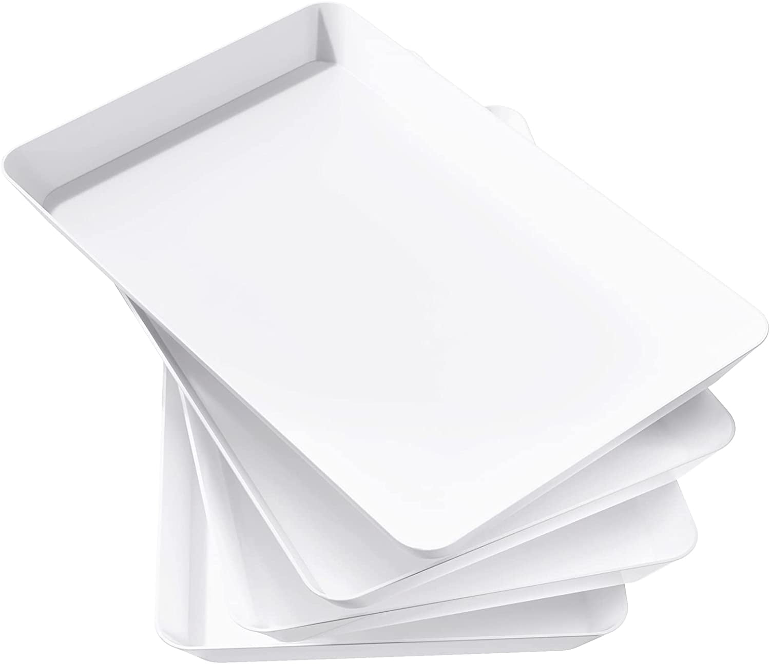 Serving Tray Plastic for Party Supplies, 15" x 10" Platters for Serving ...