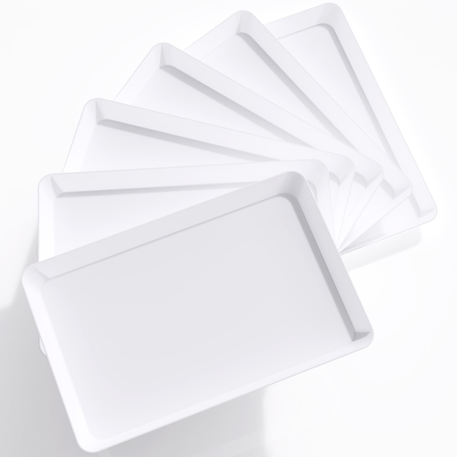 Serving Tray Plastic for Party Supplies, 15" x 10" Platters for Serving ...