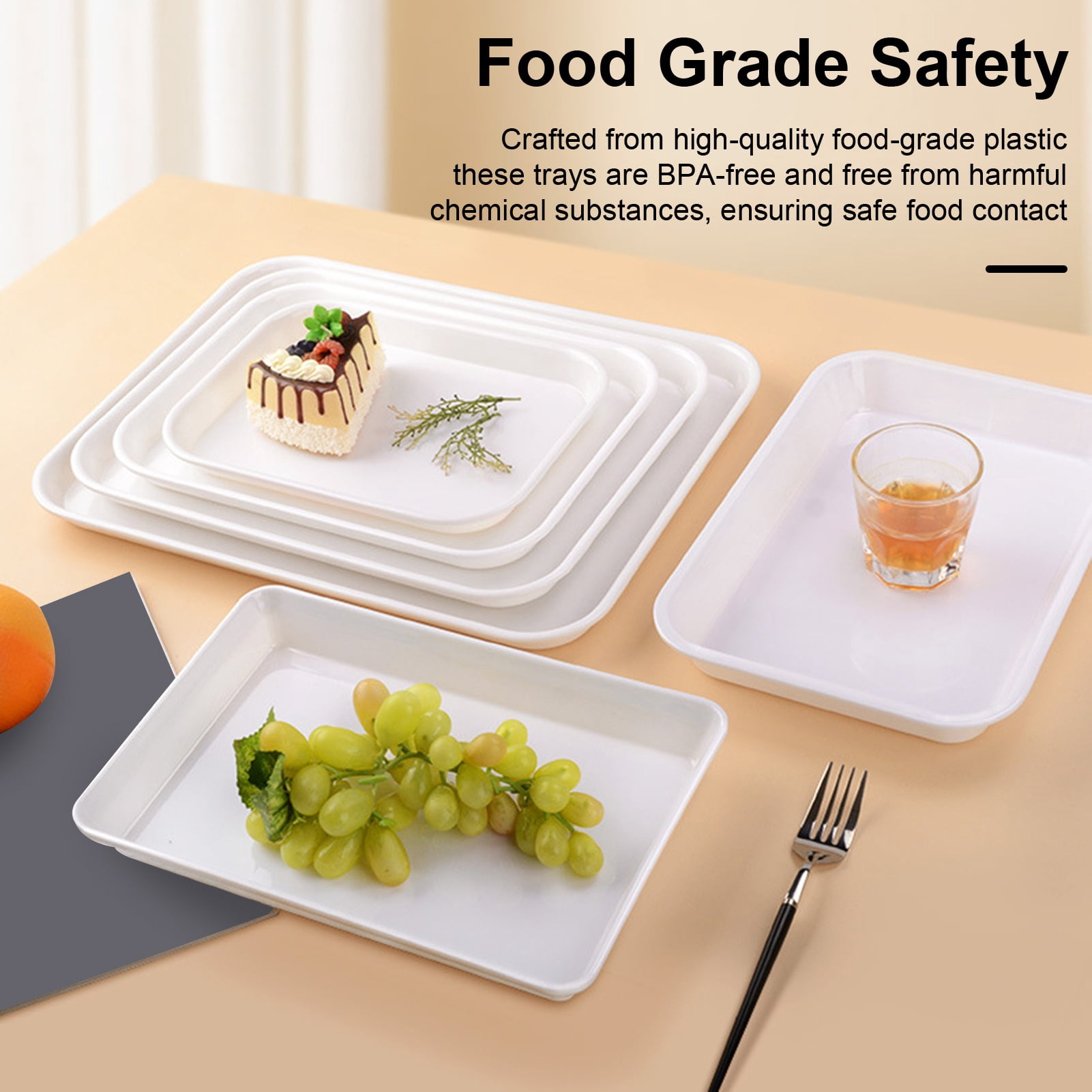 Serving Tray Plastic for Party Supplies, Four Sizes Available for ...