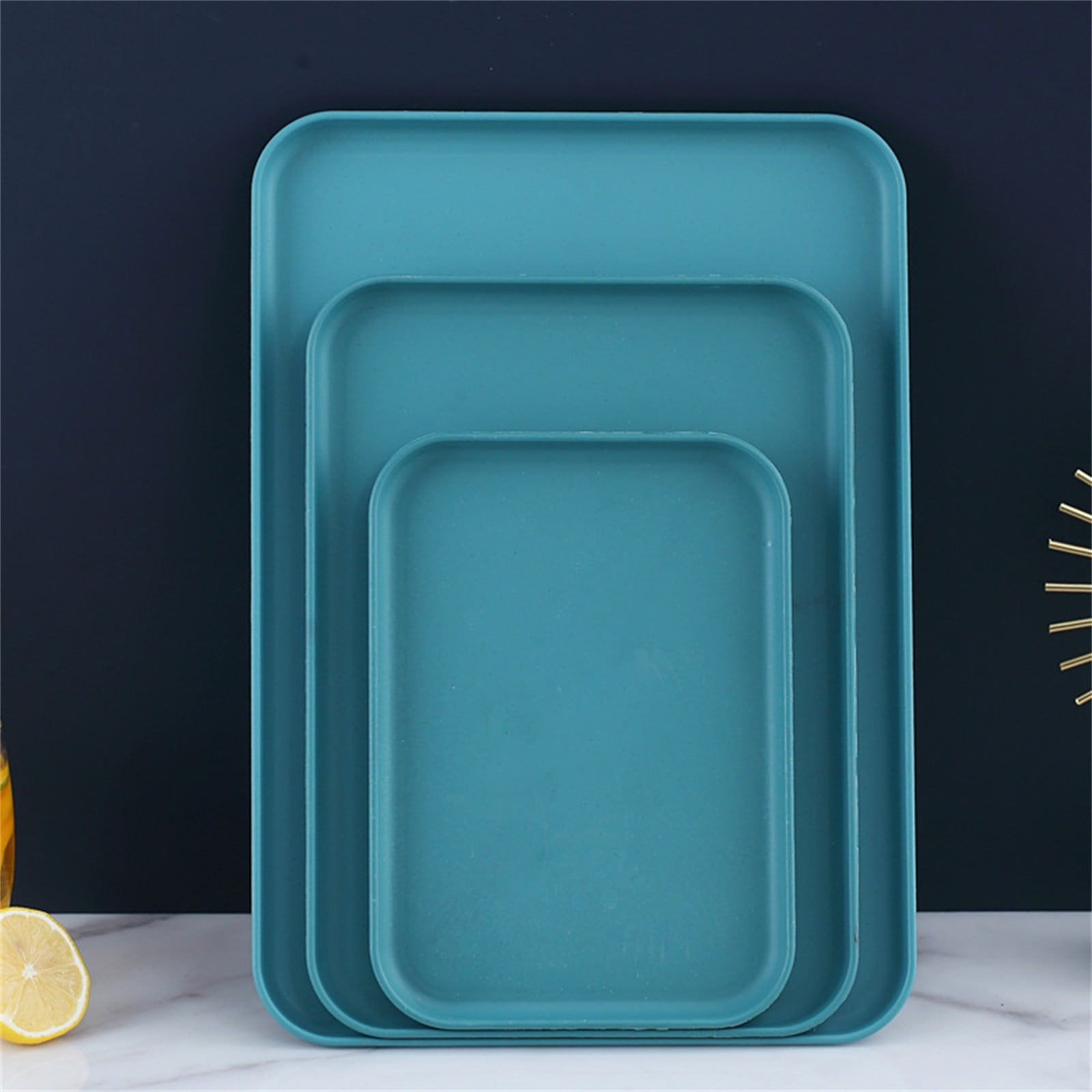 Serving Tray Plastic for Party Supplies, Platters for Serving Food, 3 ...