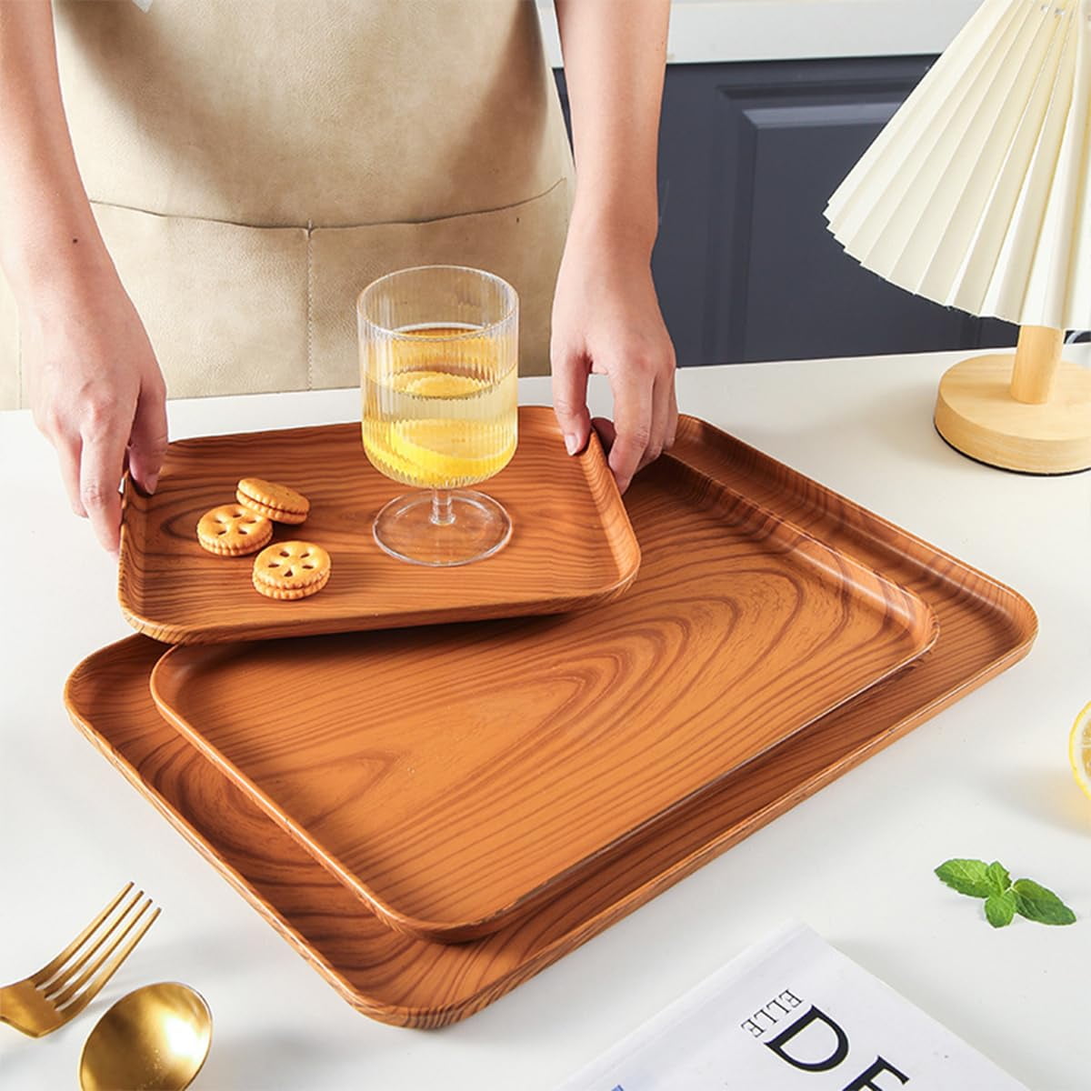 Serving Tray Platter, 3 Pack Food Tray for Veggie Fruit Snack Dessert ...