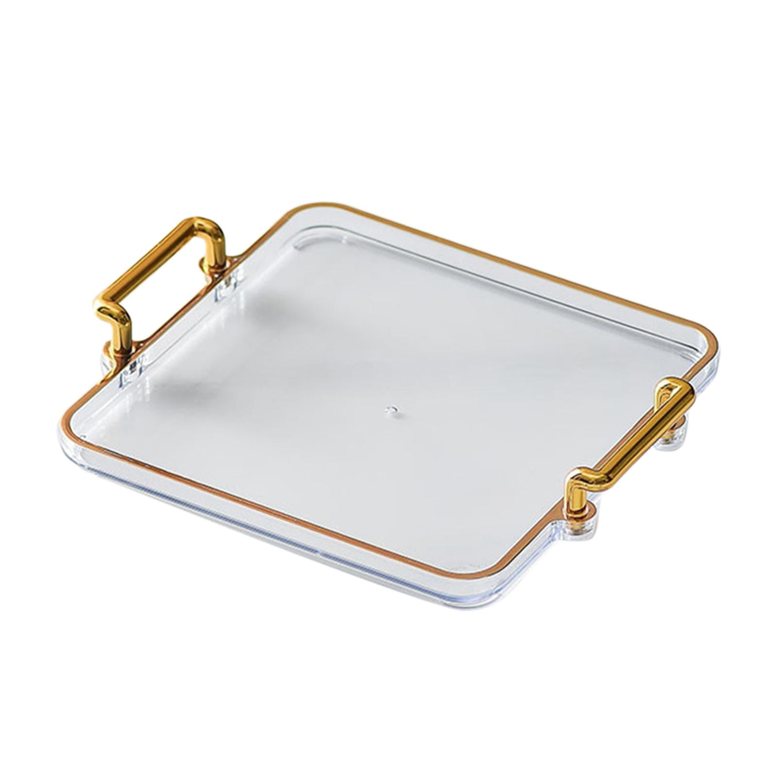 Serving Tray with Handles Countertop Organizer for Tabletop Living Room ...