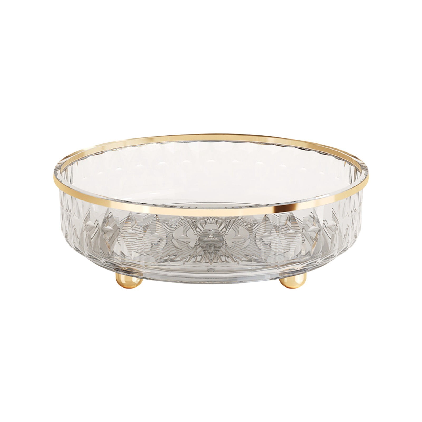Serving Trays and Platters Household Transparent Rotatable Round Fruit ...