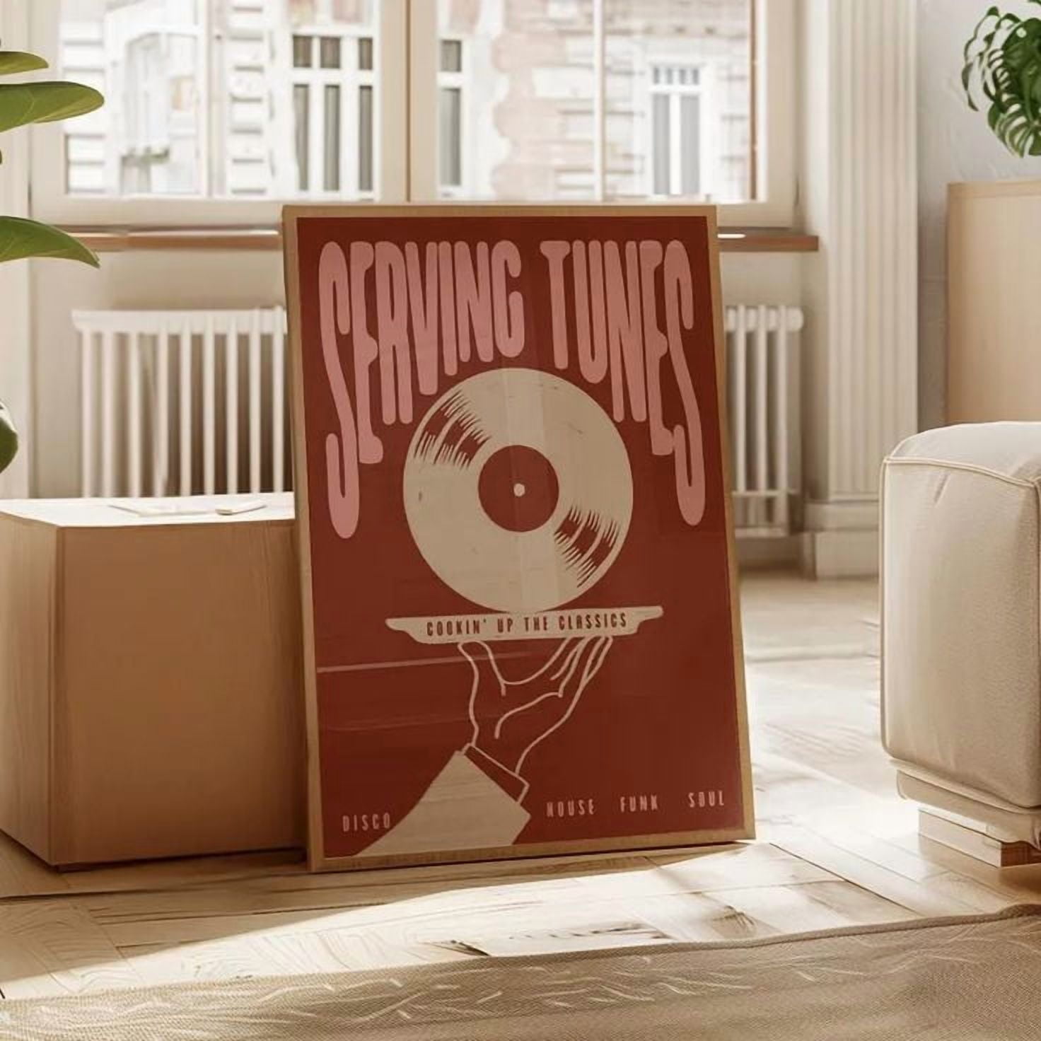 Serving Tunes Print | Music Poster | Home Decor Poster Size 24''x36 ...