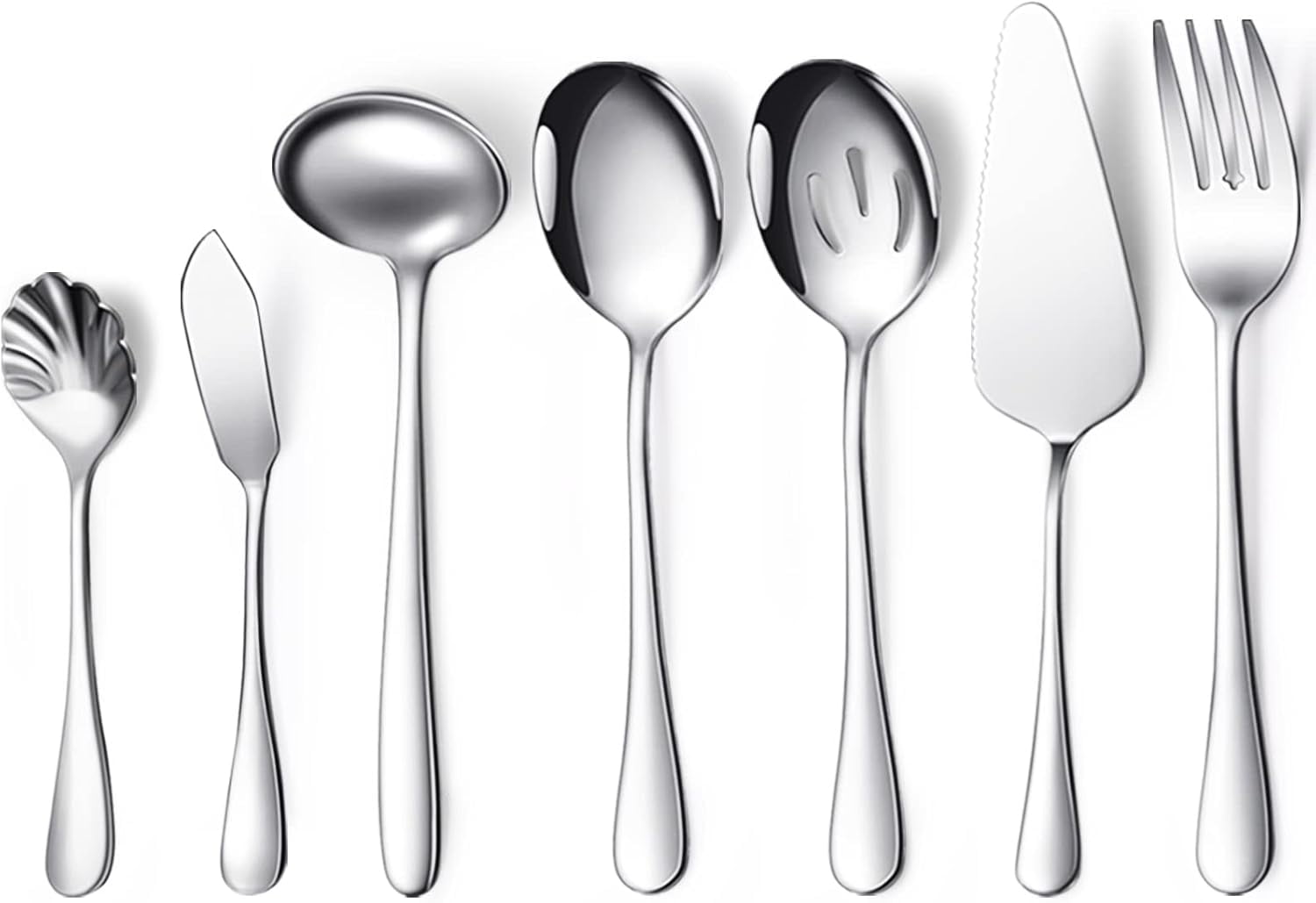 Serving Utensils Set Include Stainless Steel Large Spoons Slotted ...