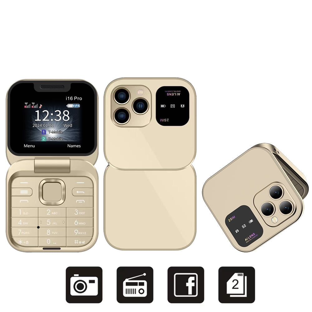 Servo I16 pro foldable mini mobile phone 2G dual SIM card speed dial ...