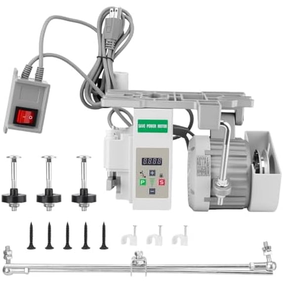 Servo Motor Sewing Machine,Brushless Servo Motor with Controller and Foot Switch, Adjustable ...