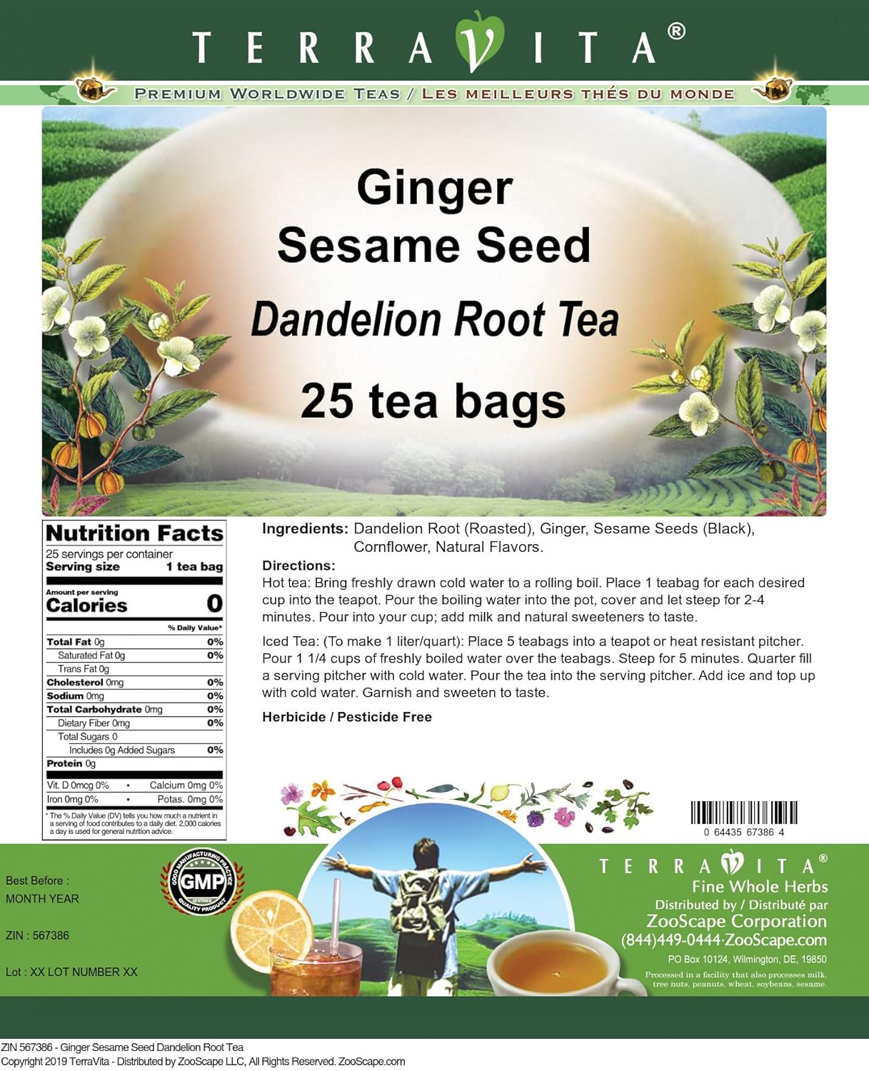 Sesame Seed Root Tea (25 tea bags, ZIN: 567386) - 2 Pack - Walmart.com