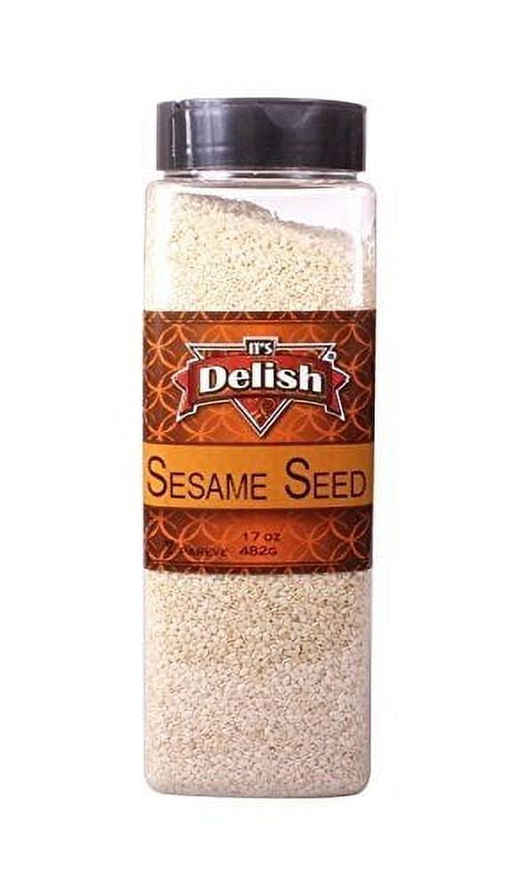 Sesame Seeds White, Hulled by Its Delish, 17 Oz. Large Jar - Walmart.com