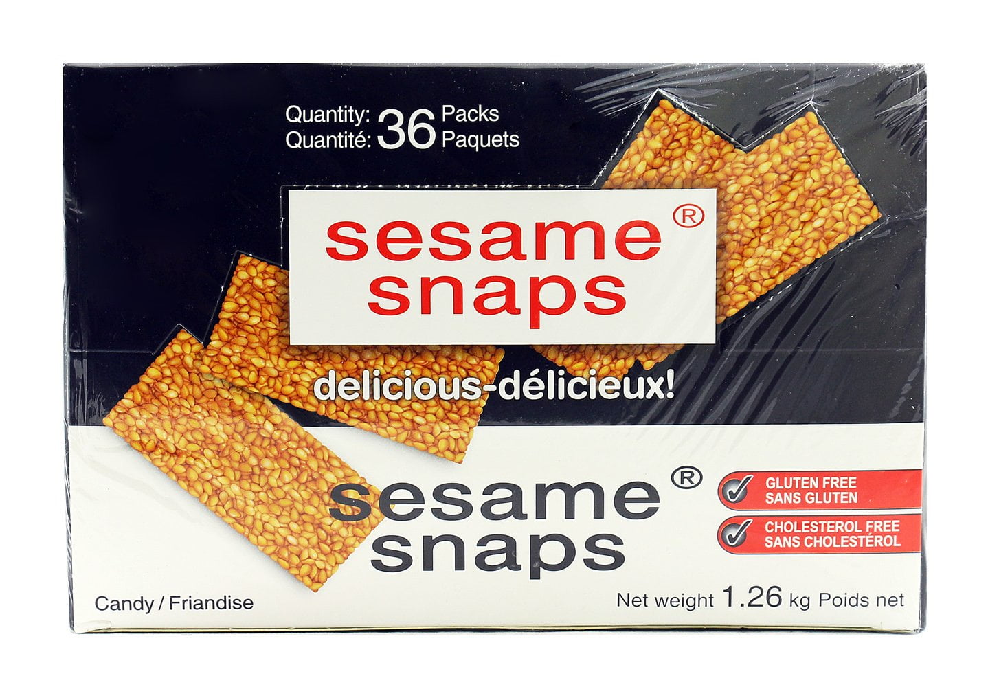 Sesame Snaps - 36 MZF22 packs x 35 grams (Net weight 1.26 Kg) - Walmart.com