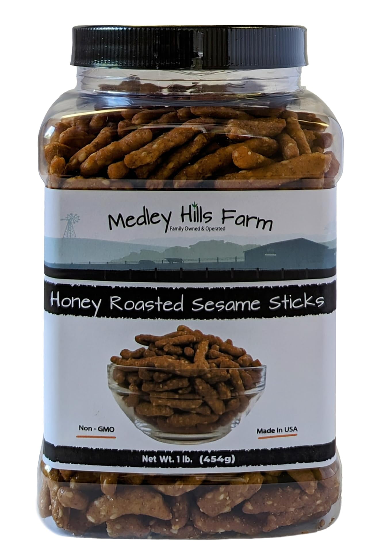 Sesame Sticks Snacks Honey BCF26 Roasted 1 lb. - By Medley Hills Farm ...