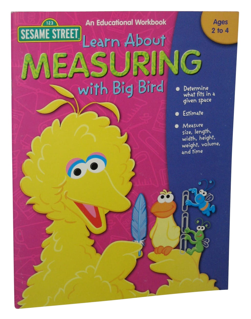 Sesame Street 1 2 3 Learn About Measuring w/ Big Bird Educational Book ...