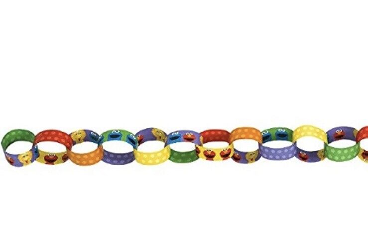 Sesame Street 1st Birthday Paper Chain Link Garland (13ft) - Walmart.com