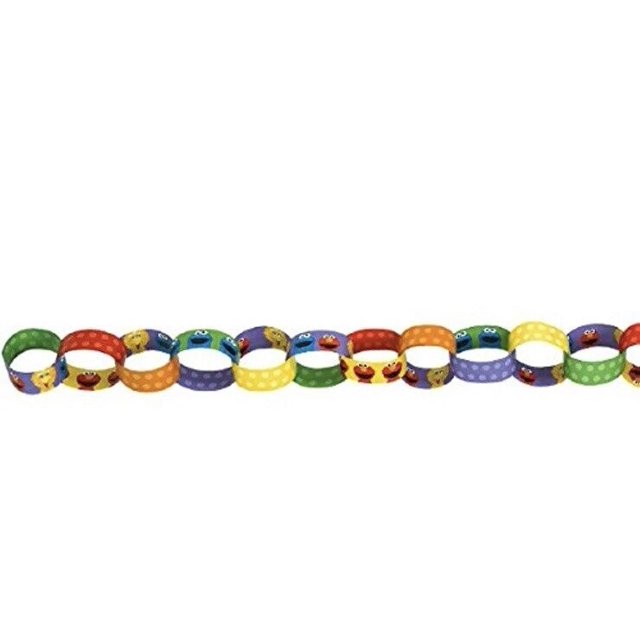 Sesame Street 1st Birthday Paper Chain Link Garland (13ft) - Walmart.com