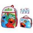 Sesame Street ABC Cookie Monster Elmo 3 PC Backpack Lunch Box Pencil ...