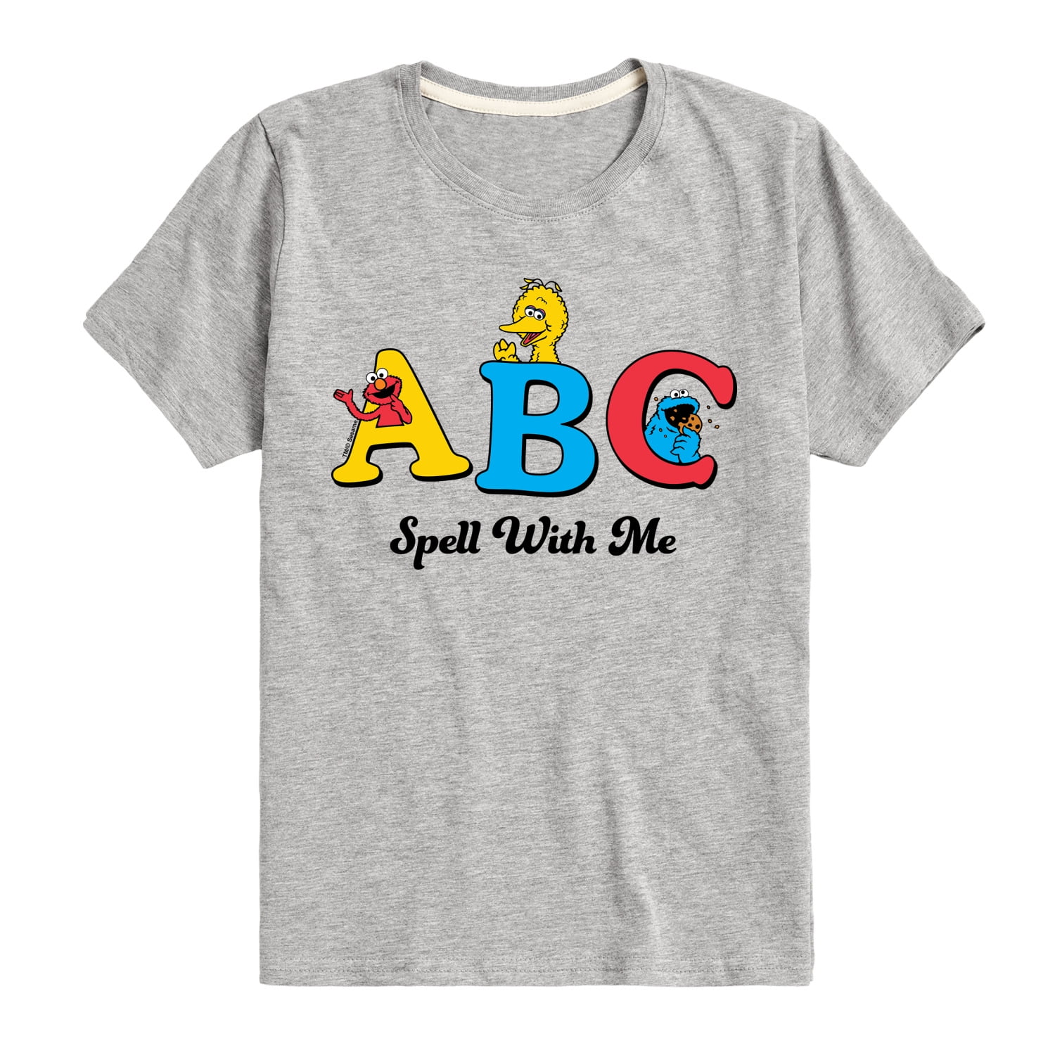 Sesame Street - ABC Spell With Me - Toddler and Youth Short Sleeve ...