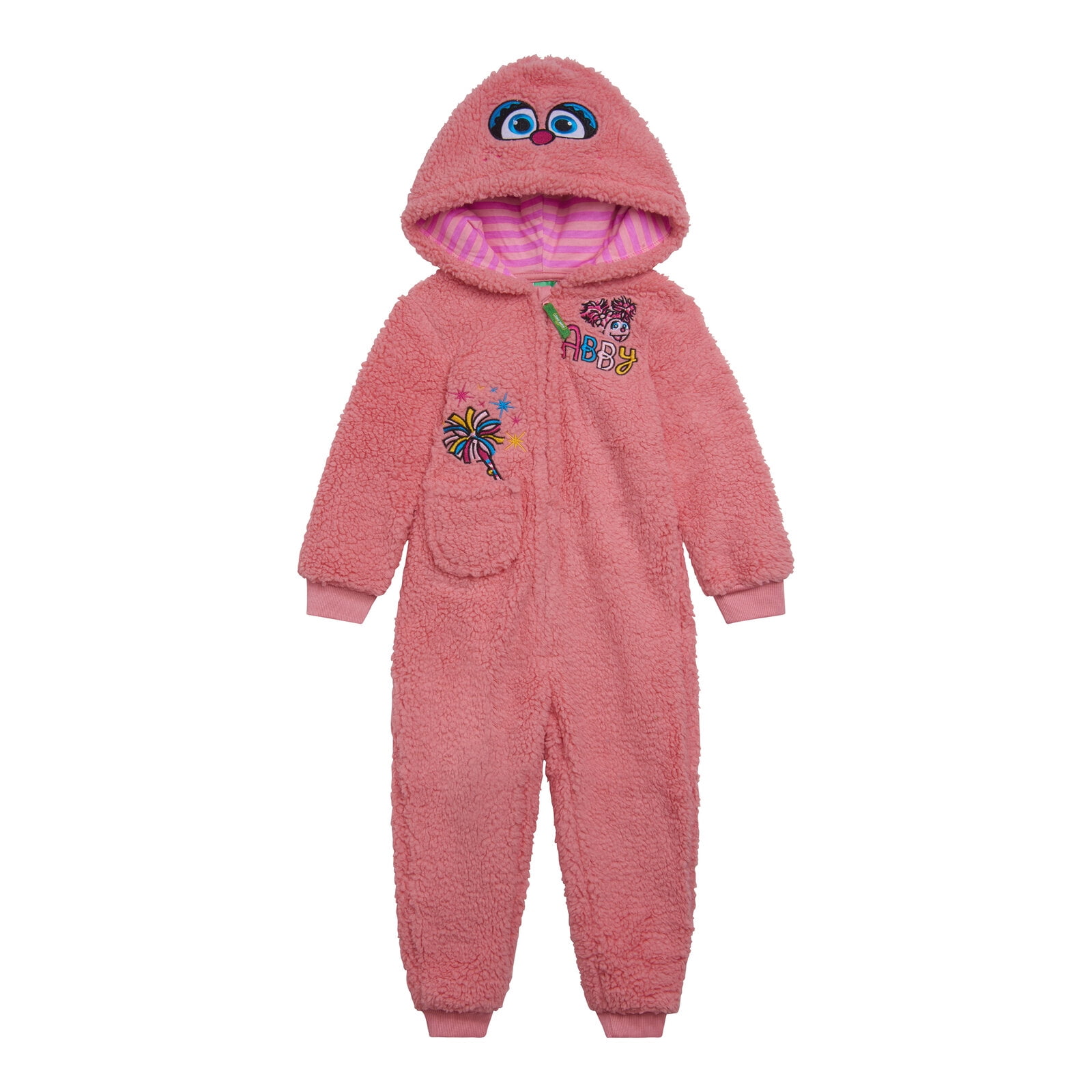 Sesame Street Abby Cadabby Cozy Sherpa Zip Up Cosplay Costume Coverall ...