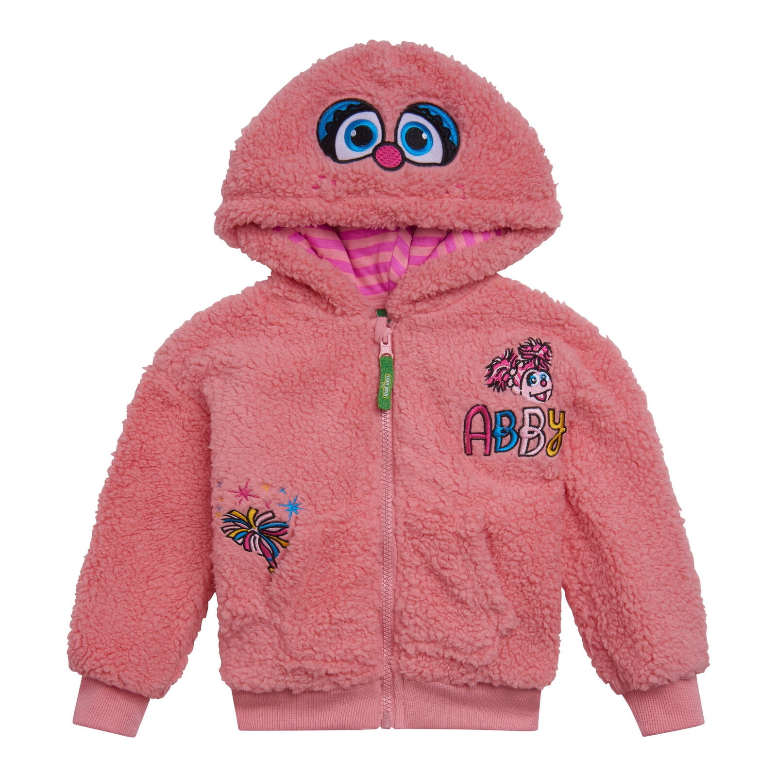 Sesame Street Abby Cadabby Cozy Sherpa Zip Up Cosplay Hoodie Infant to ...