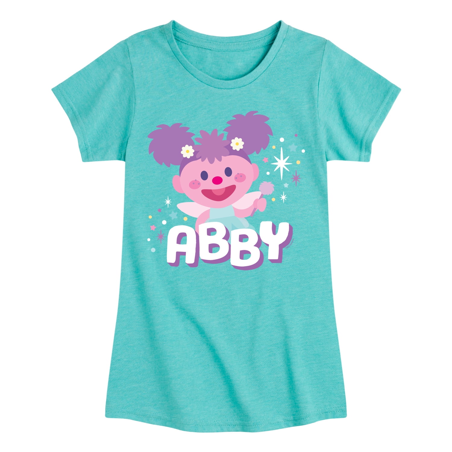 Sesame Street - Abby Cadabby - Girls Fitted Short Sleeve Graphic T-Shirt - Walmart.com