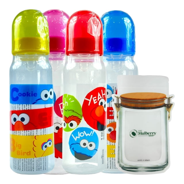 Sesame Street Baby Bottles, 9 oz Baby Bottles (Pack of 4) featuring ...