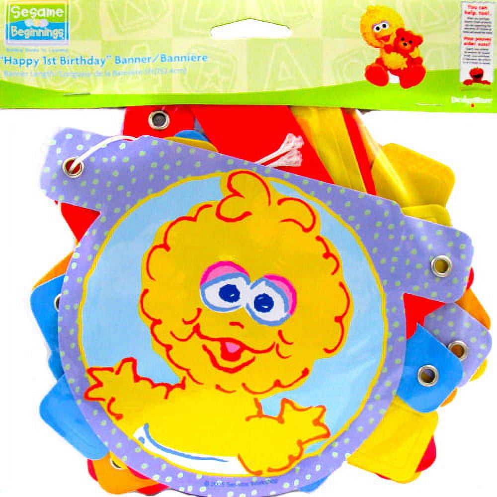 Sesame Street Beginnings 1st Birthday Banner (1ct) - Walmart.com