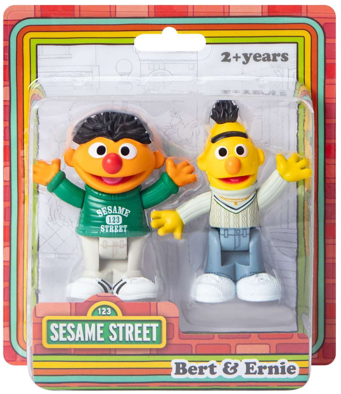 Sesame Street Bert & Ernie Mini Figure 2-Pack - Walmart.com