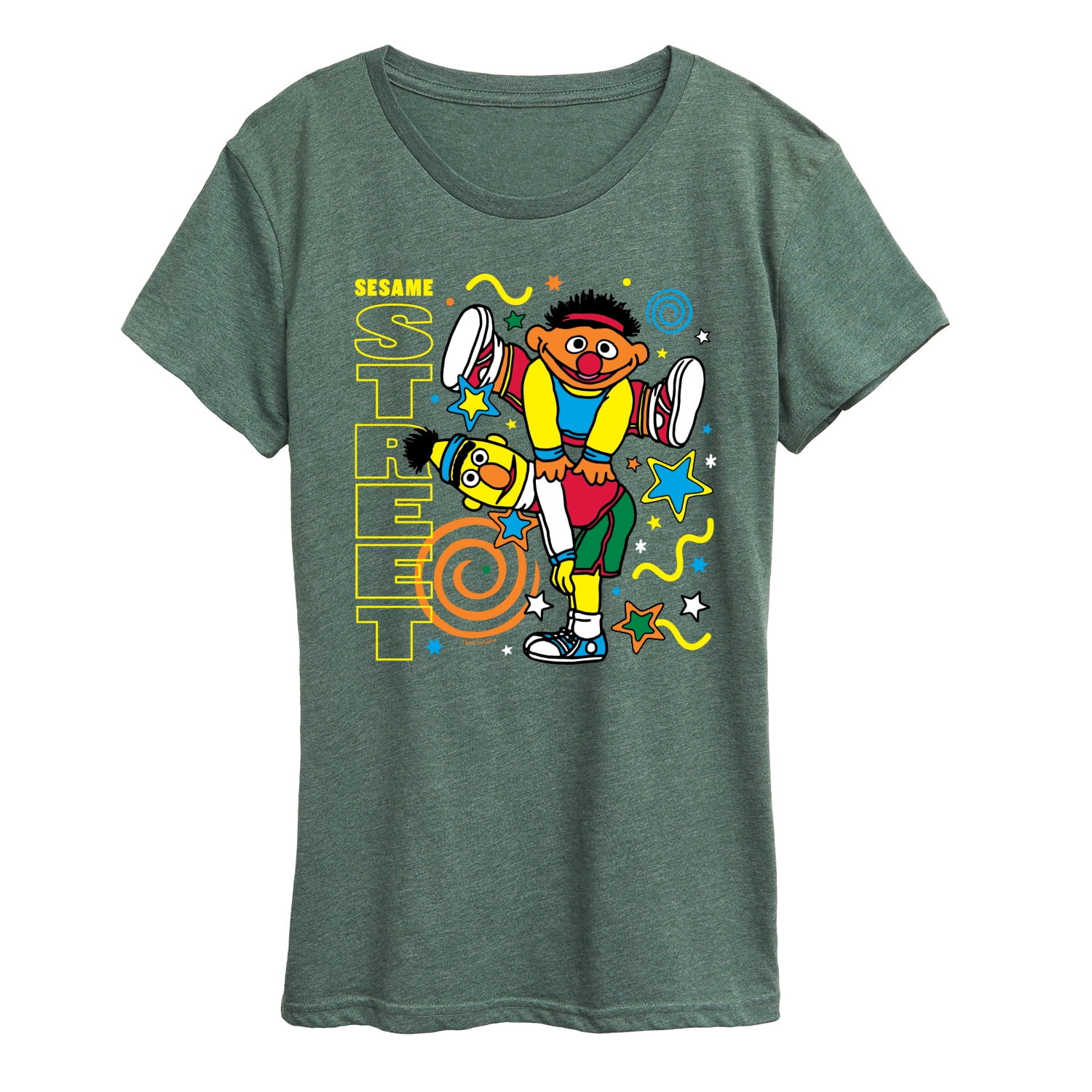 Sesame Street - Bert Ernie Street - Women's Short Sleeve Graphic T ...