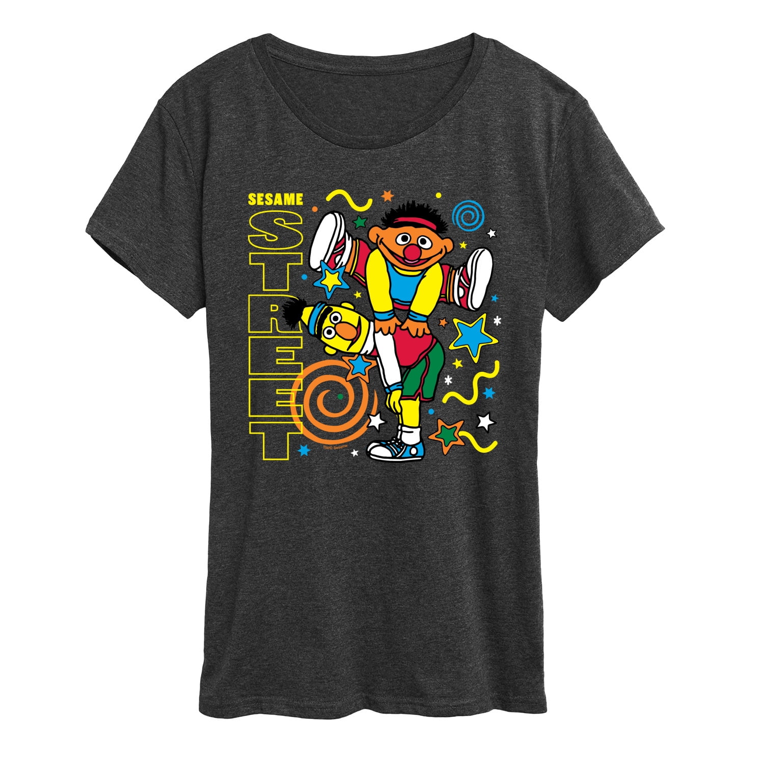 Sesame Street - Bert Ernie Street - Women's Short Sleeve Graphic T ...