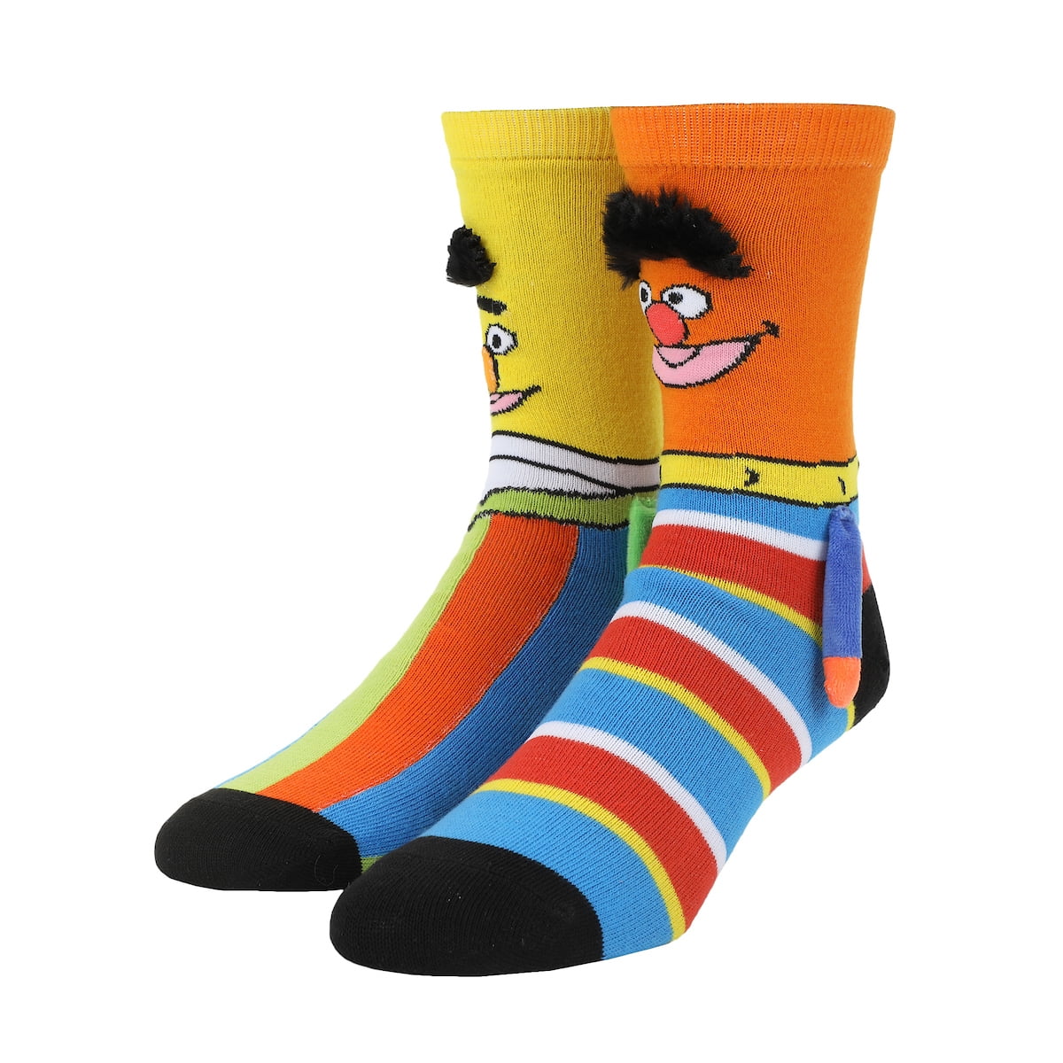 Sesame Street Bert & Ernie Women's Casual Crew Socks With 3D Arms ...