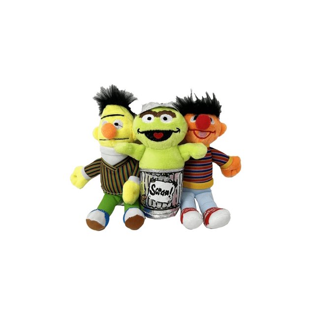 Sesame Street Bert Ernie, and Oscar The Grouch Plush Keychains And ...