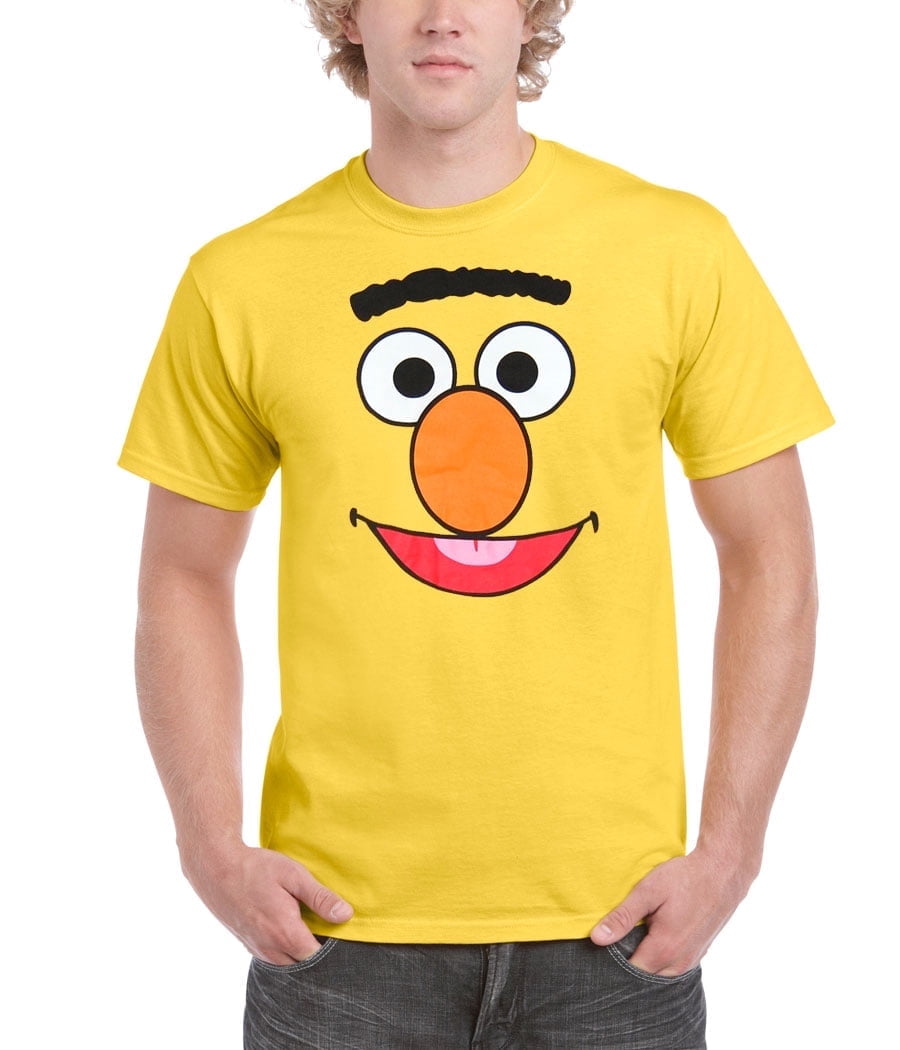 Sesame Street Bert Face Adult T-Shirt - Walmart.com