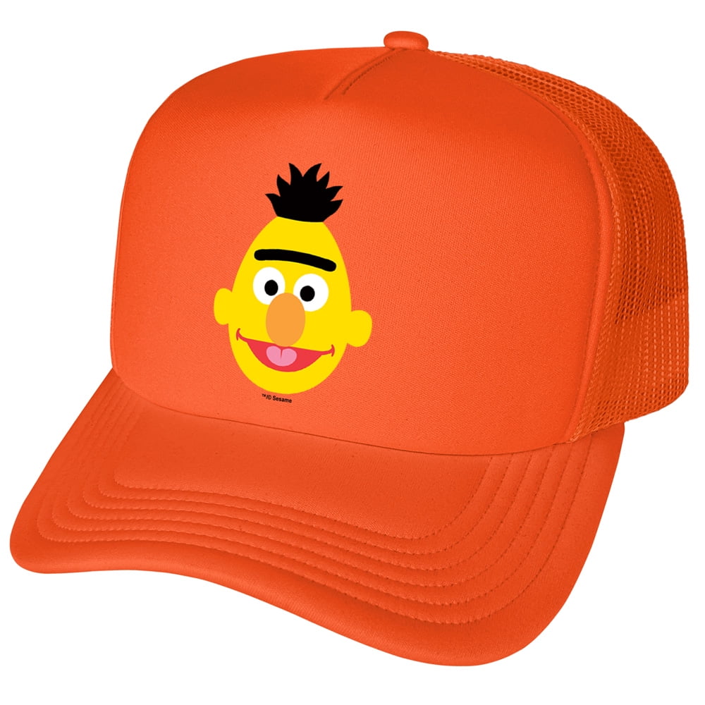 Sesame Street Bert Head Foam Snapback Trucker Hat - Unisex for Men and ...