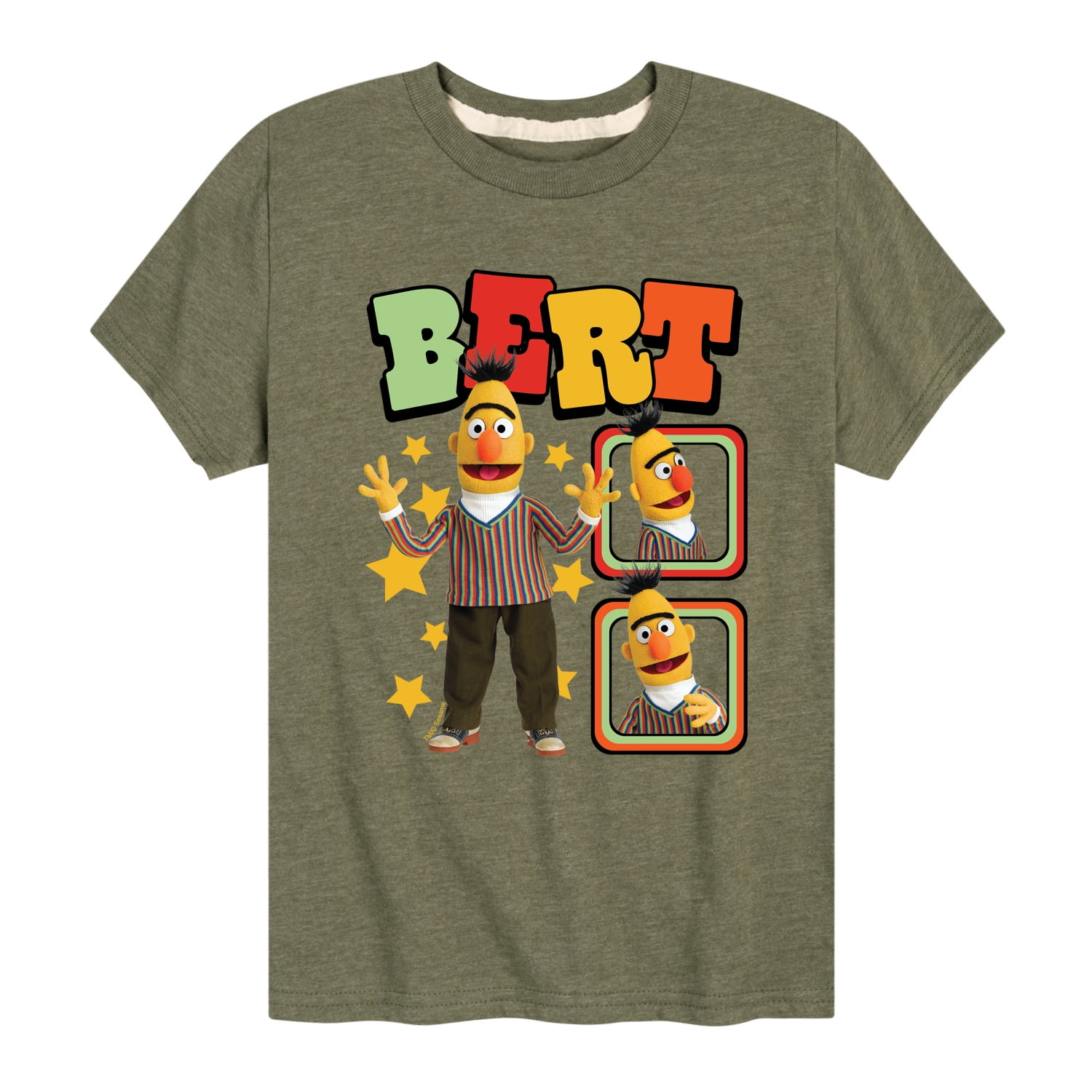 Sesame Street - Bert Photoreal - Toddler and Youth Short Sleeve Graphic ...