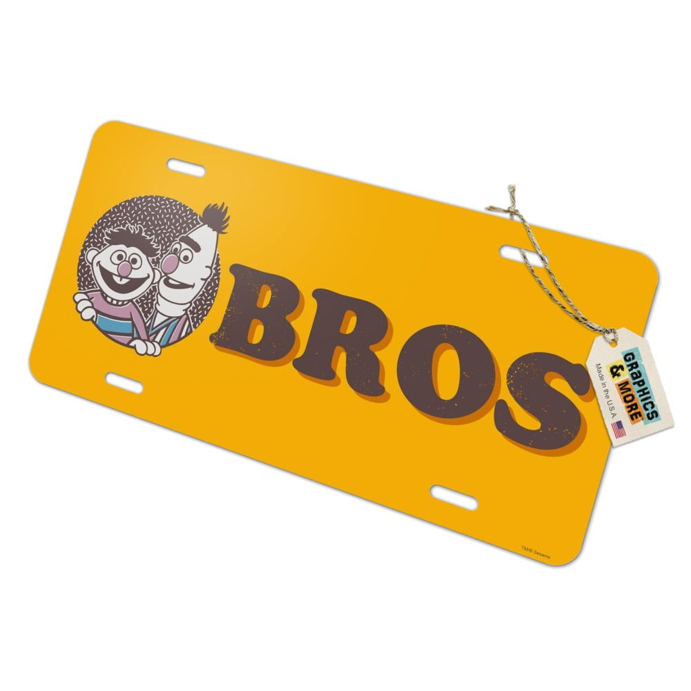 Sesame Street Bert and Ernie Bros Novelty Metal Vanity Tag License ...