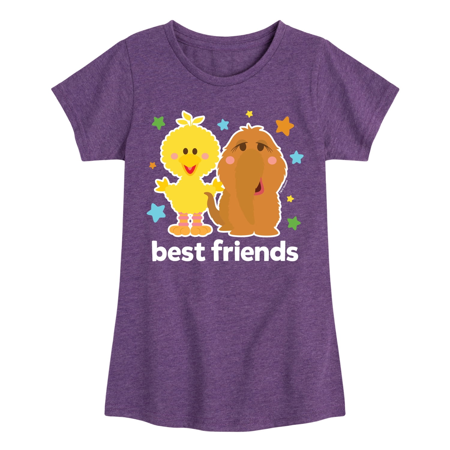 Sesame Street - Best Friends Big Bird Snuffy - Girls Fitted Short ...