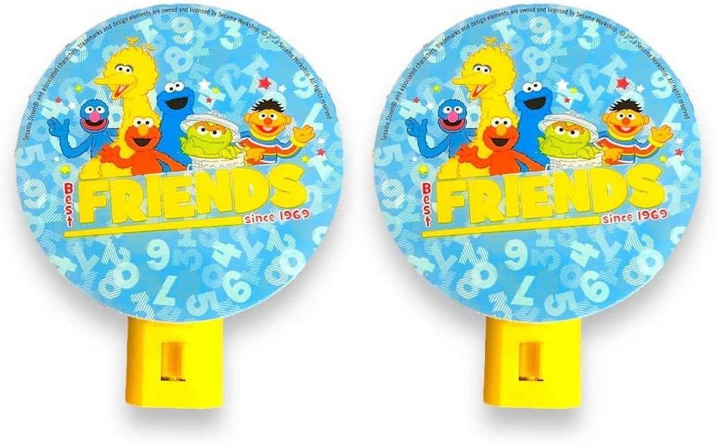 Sesame Street Best Friends LED Night Light Wall Plug with Manual On/Off ...