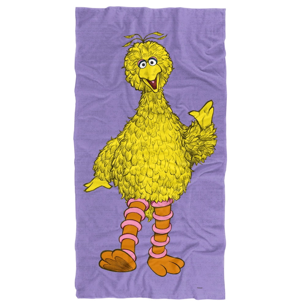 Sesame Street Big Bird Painted Officially Licensed Beach Towel 30' X 60 ...