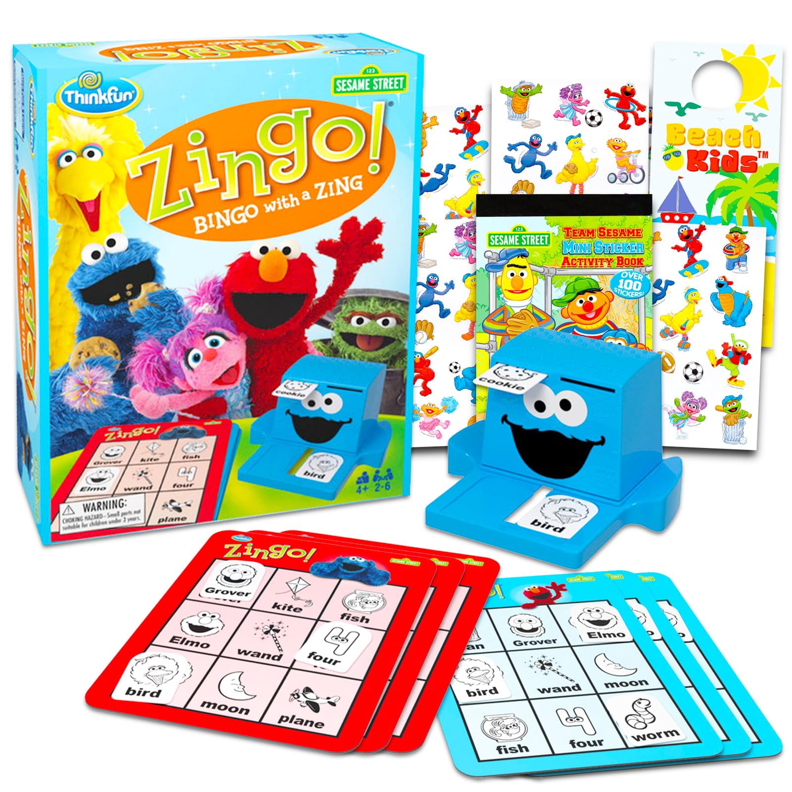 Sesame Street Bingo for Kids - Bundle with Zingo Sesame Street Bingo ...
