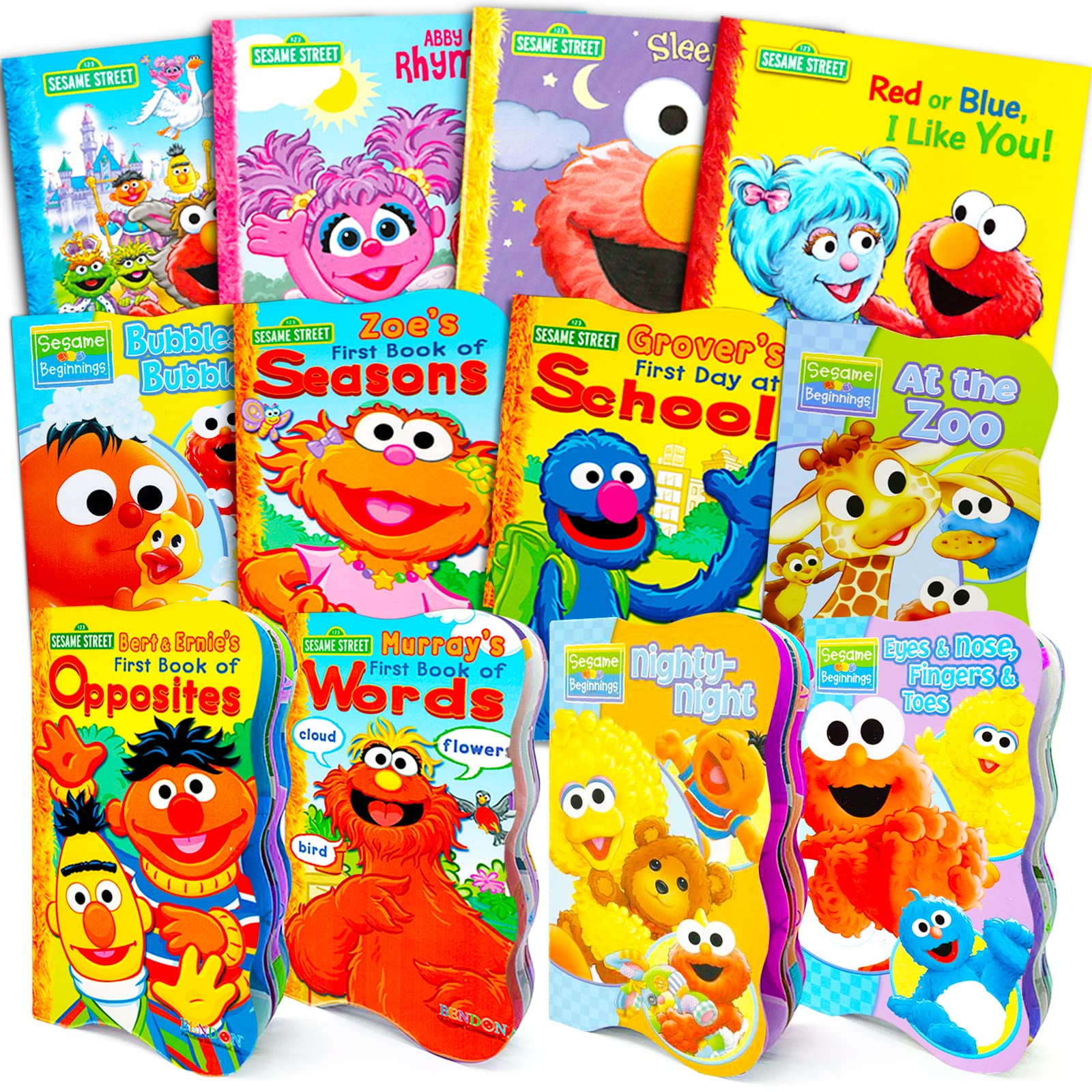 Crenstone Sesame Street Board Books Set for Kids and Toddlers, 12 Early ...